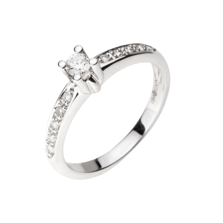 SORTIJA DE COMPROMISO EN CARRIL ORO BLANCO Y DIAMANTES ANILLO PEDIDA ...